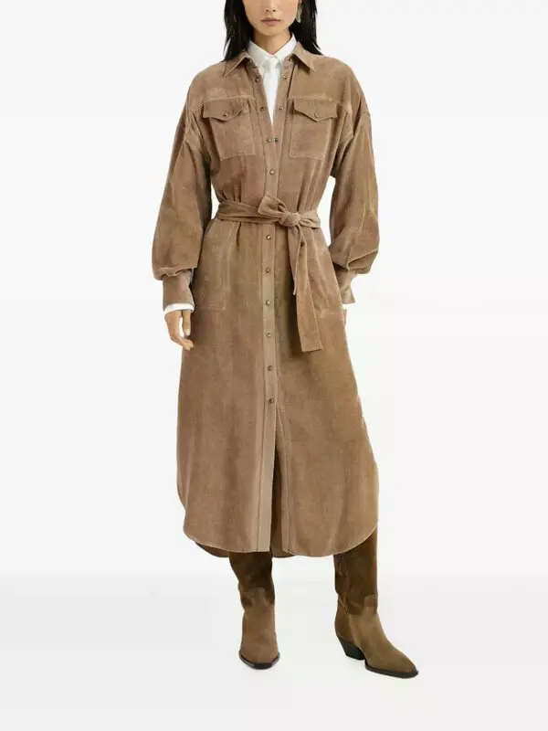 Brunello Cucinelli Fluid Corduroy Shirt Dress
