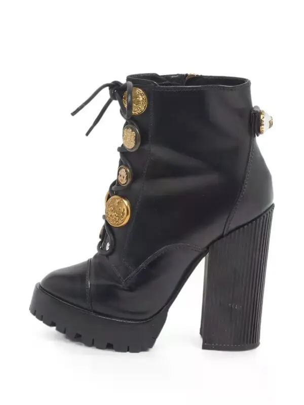 Dolce & Gabbana Dg Logo Button Lace-up Boots