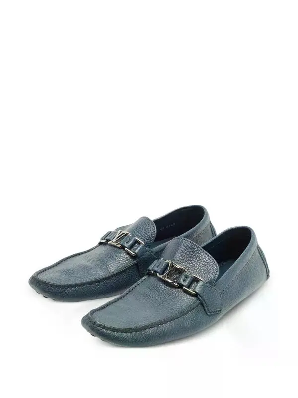 LOUIS VUITTON Hockenheim Leather Loafers - Blue