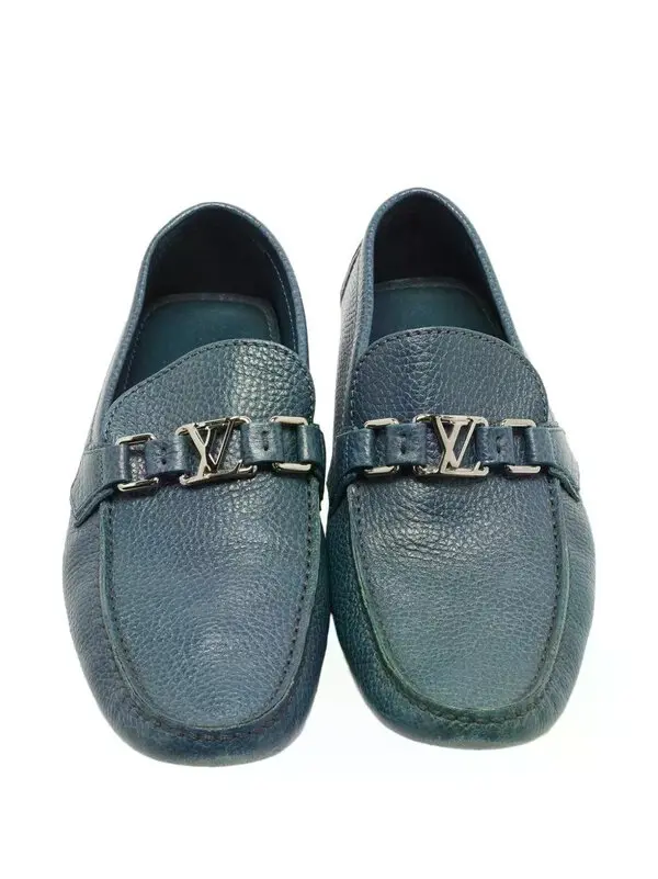 LOUIS VUITTON Hockenheim Leather Loafers - Blue