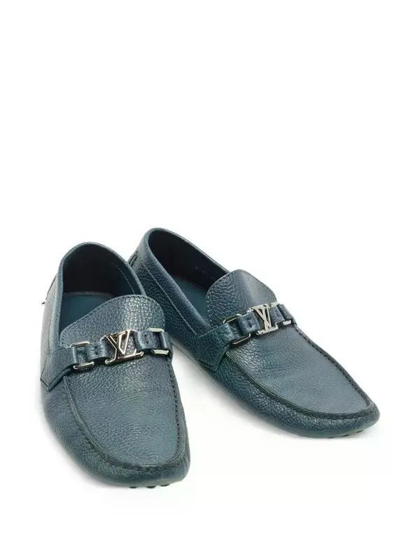 LOUIS VUITTON Hockenheim Leather Loafers - Blue