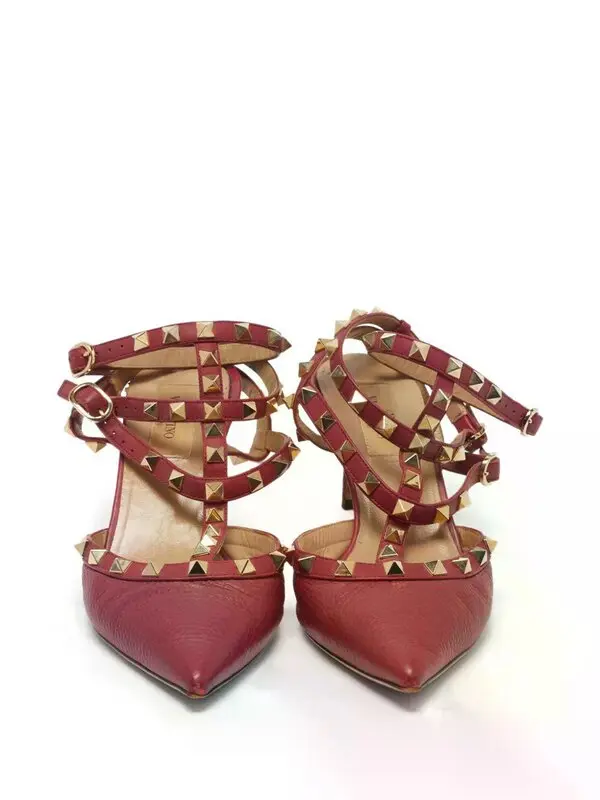 Valentino Garavani Rockstud Pointed-toe Pumps - Red