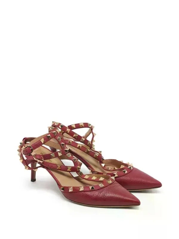 Valentino Garavani Rockstud Pointed-toe Pumps - Red