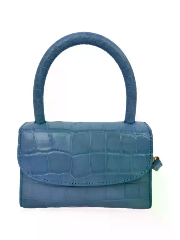 By Far Crocodile-embossed Top Handle Bag