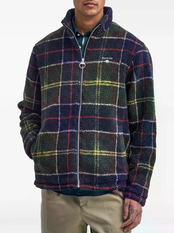 Barbour Tartan Sherpa-fleece Cardigan