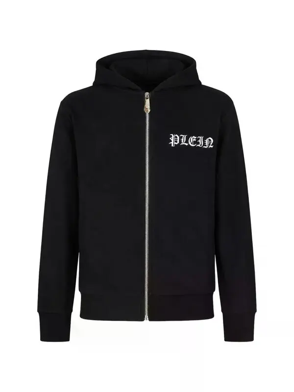 Philipp Plein Hoodie Zip Skull Stones - Black
