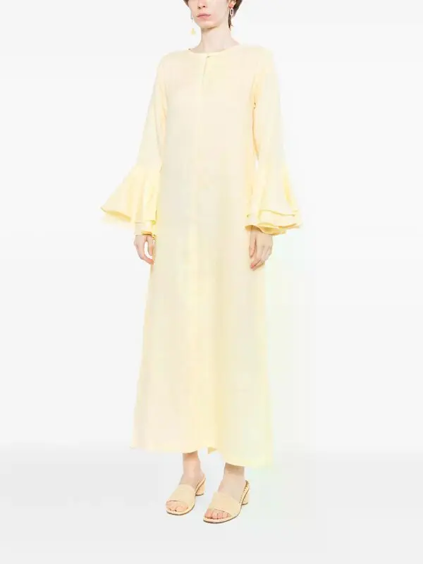 BAMBAH Linen Ruffled Dress