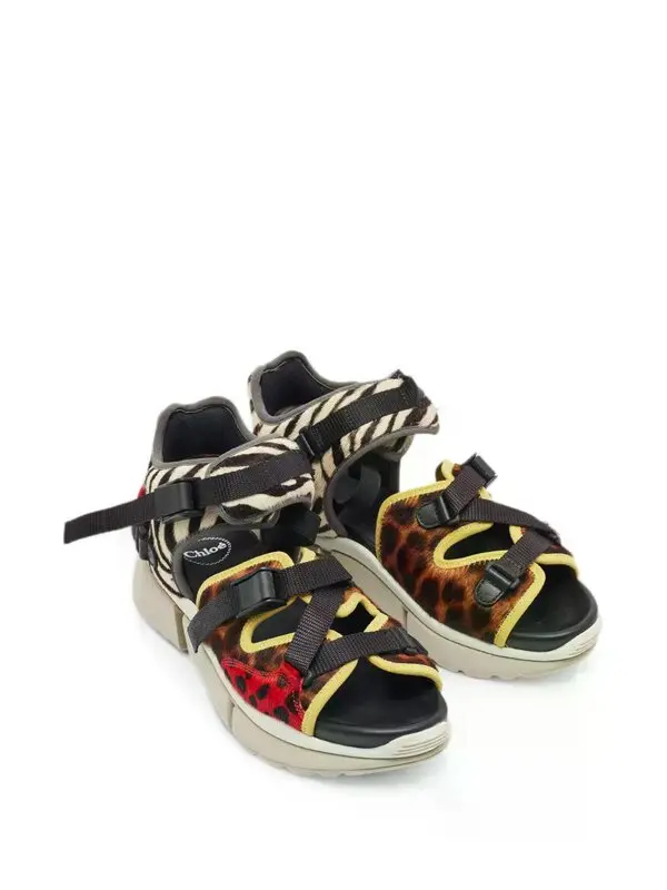 Chloé Sonnie Animal-print Sandals