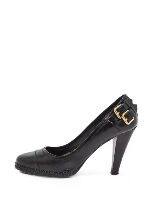 Burberry Buckle-detail Heeled Pumps