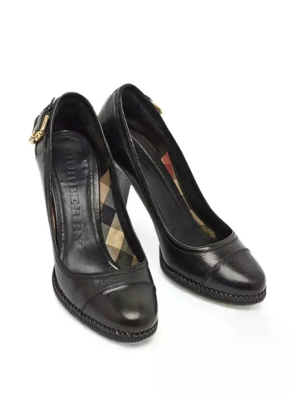 Burberry Buckle-detail Heeled Pumps