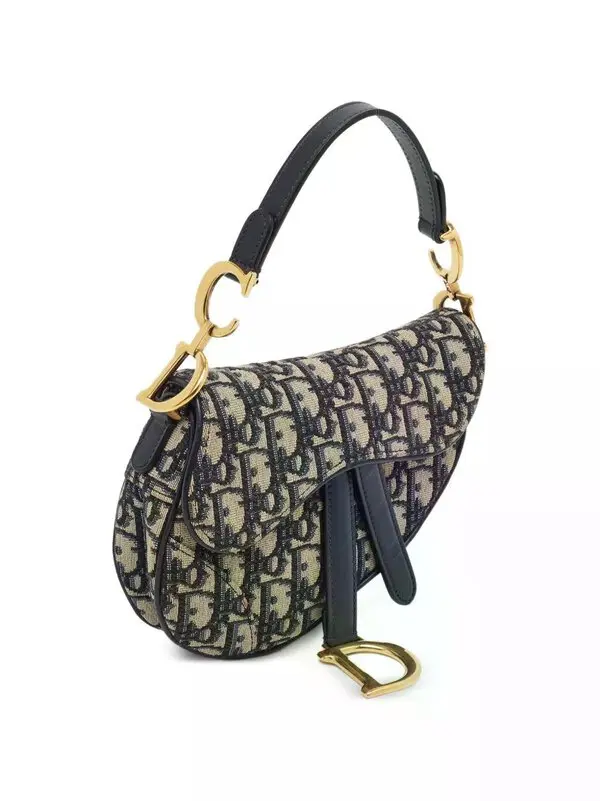 Dior 2018 Mini Saddle Oblique Shoulder Bag - Blue