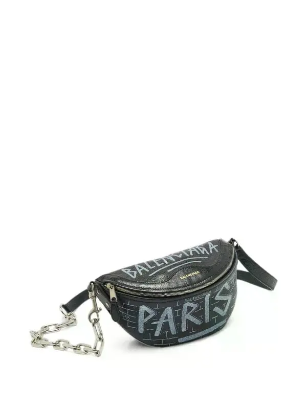 Balenciaga Souvenir Graffiti Belt Bag - Black