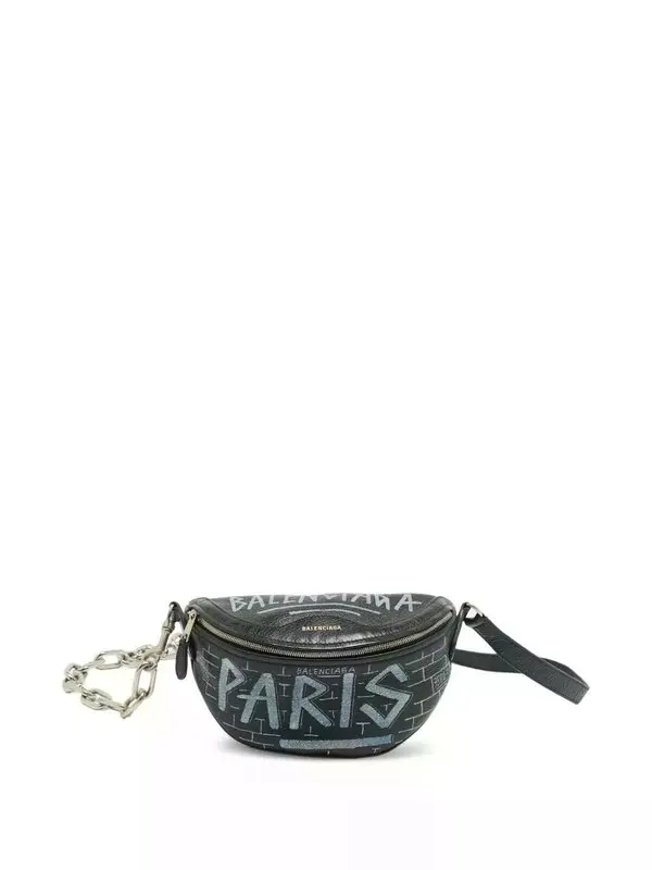Balenciaga Souvenir Graffiti Belt Bag - Black