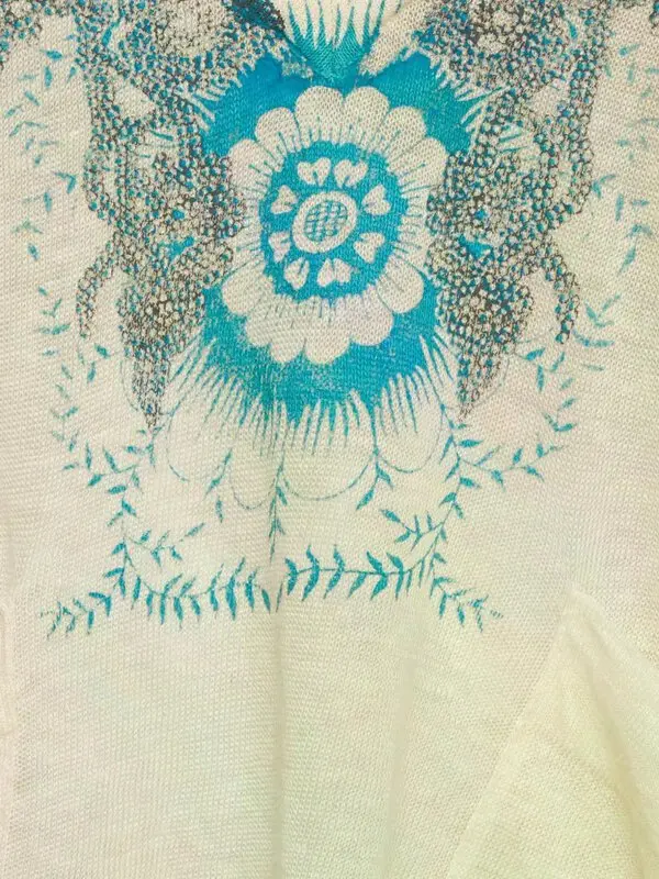 Just Cavalli Floral-print V-neck Sweater