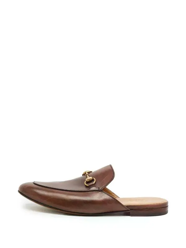 Gucci Horsebit Almond-toe Mules