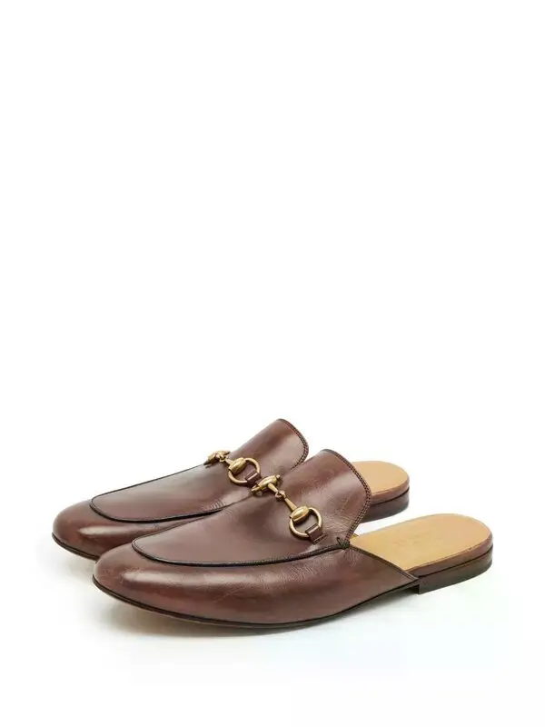 Gucci Horsebit Almond-toe Mules