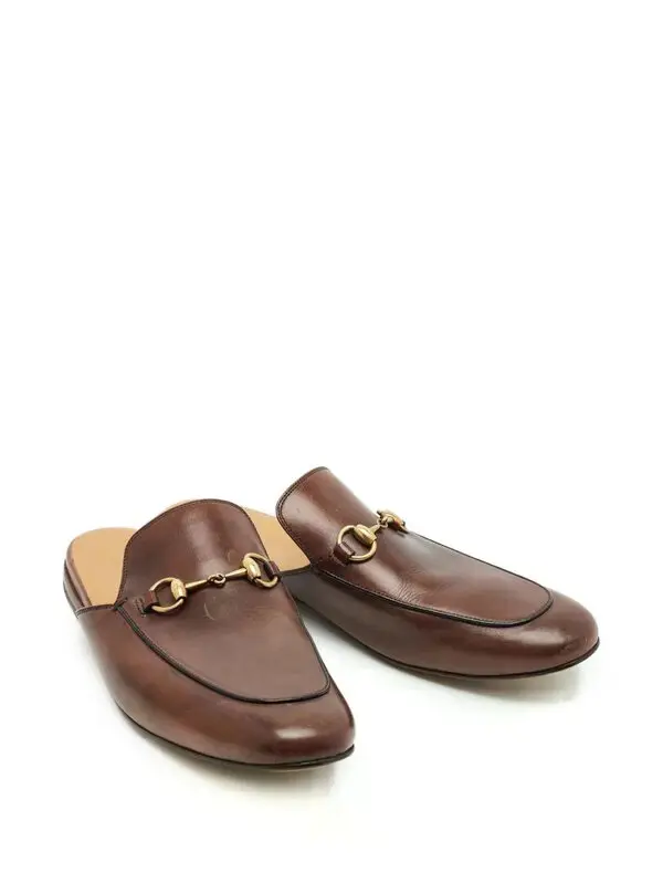 Gucci Horsebit Almond-toe Mules