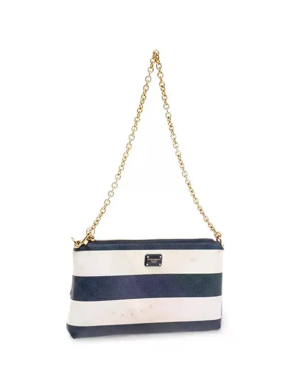 Dolce & Gabbana Striped Calf Leather Pouch