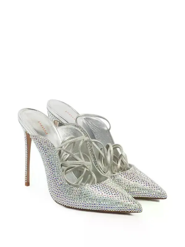 LE SILLA Ivy Crystal-embellished Ankle-wrap Pumps