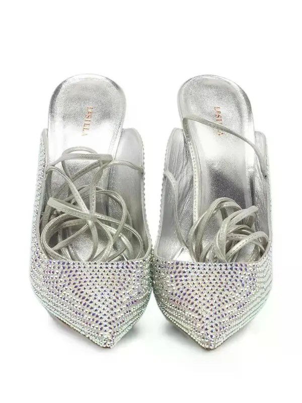 LE SILLA Ivy Crystal-embellished Ankle-wrap Pumps