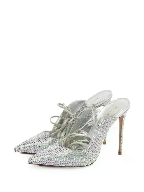 LE SILLA Ivy Crystal-embellished Ankle-wrap Pumps