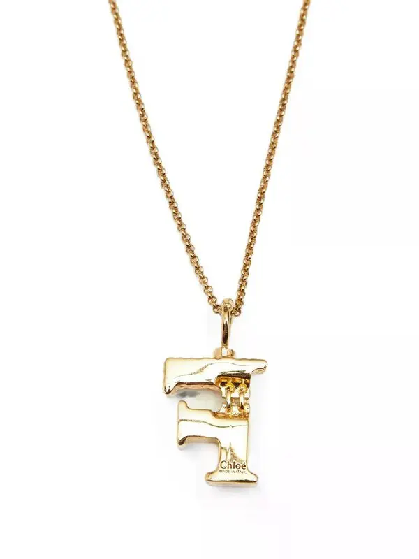 Chloé Tone Letter 'f' Pendant Necklace
