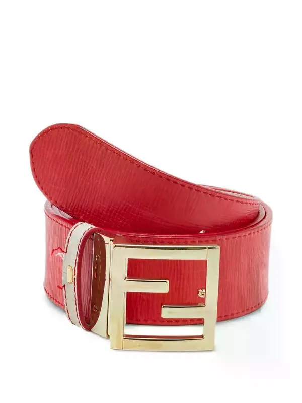 Fendi Zucca Ff Logo Reversible Belt