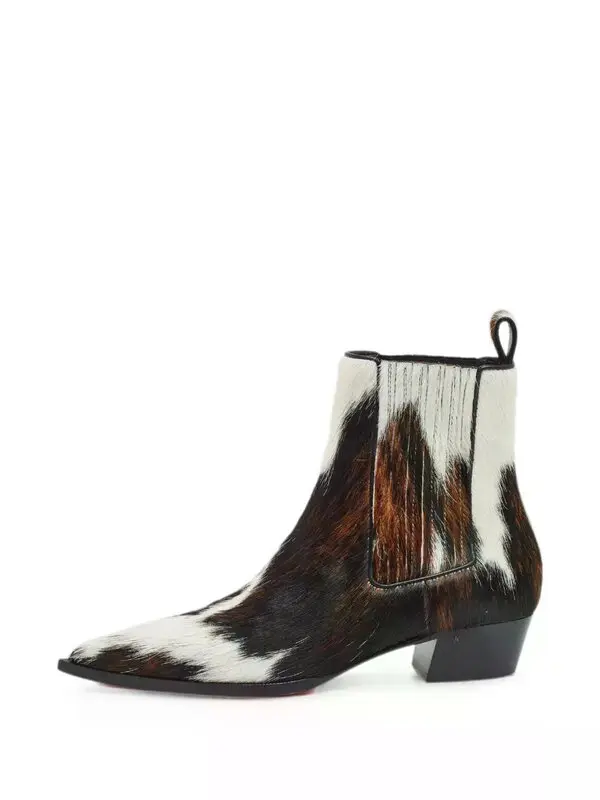 CHRISTIAN LOUBOUTIN Cheliviss Calf Hair Chelsea Boots - Brown