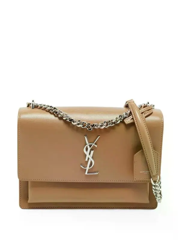 Saint Laurent Sunset Cassandre Medium Shoulder Bag - Neutrals