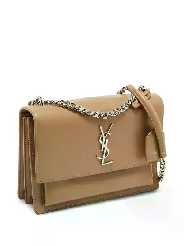 Saint Laurent Sunset Cassandre Medium Shoulder Bag - Neutrals