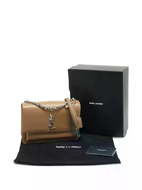 Saint Laurent Sunset Cassandre Medium Shoulder Bag - Neutrals