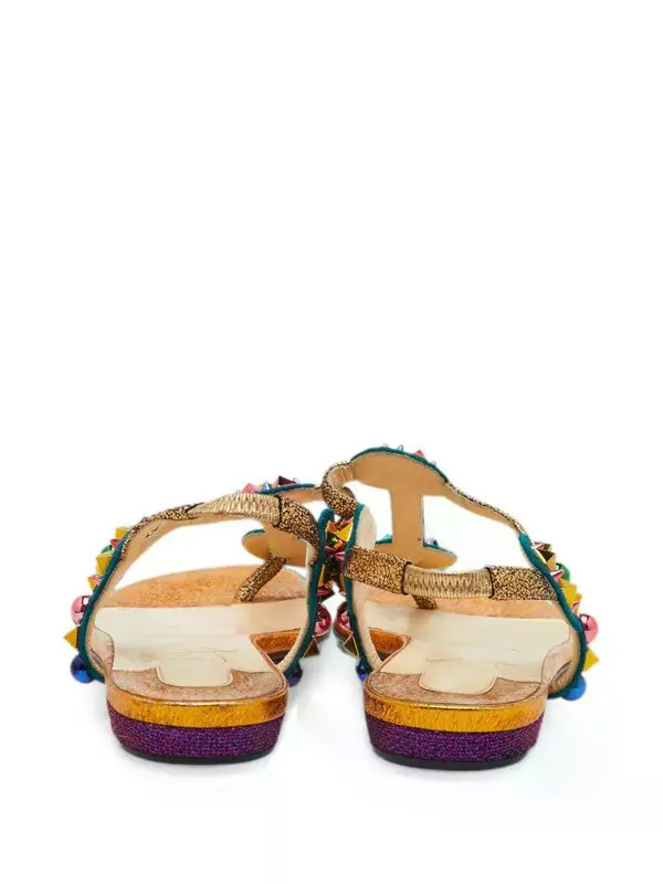 CHRISTIAN LOUBOUTIN Studded Glitter Sandals