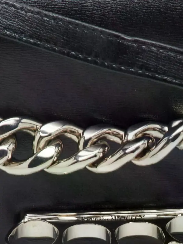 Alexander McQueen Four Ring Leather Shoulder Bag