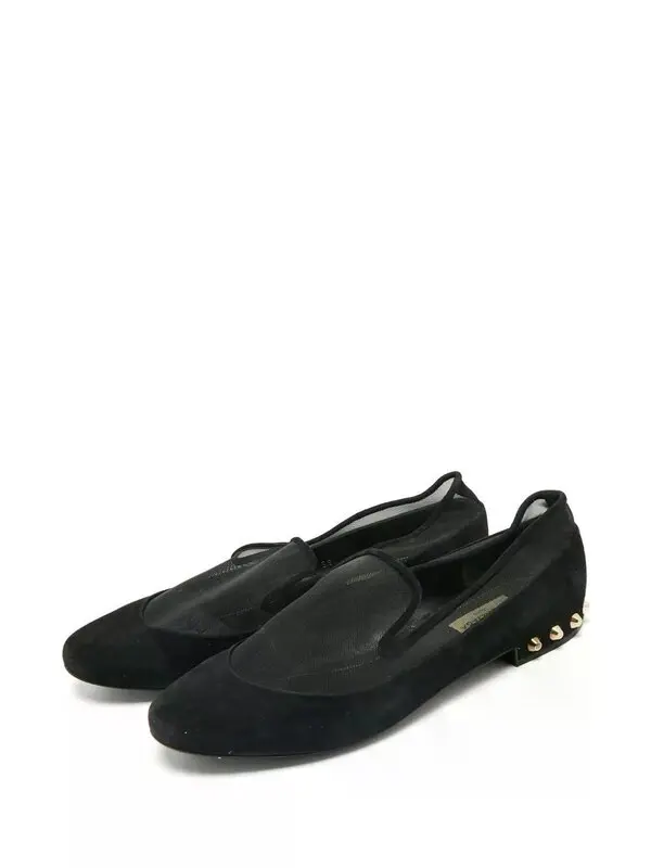 Balenciaga Mesh Studded Flat Pumps