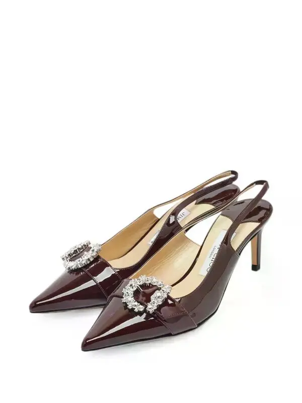 JIMMY CHOO Belinda Crystal-embellished Slingback Pumps