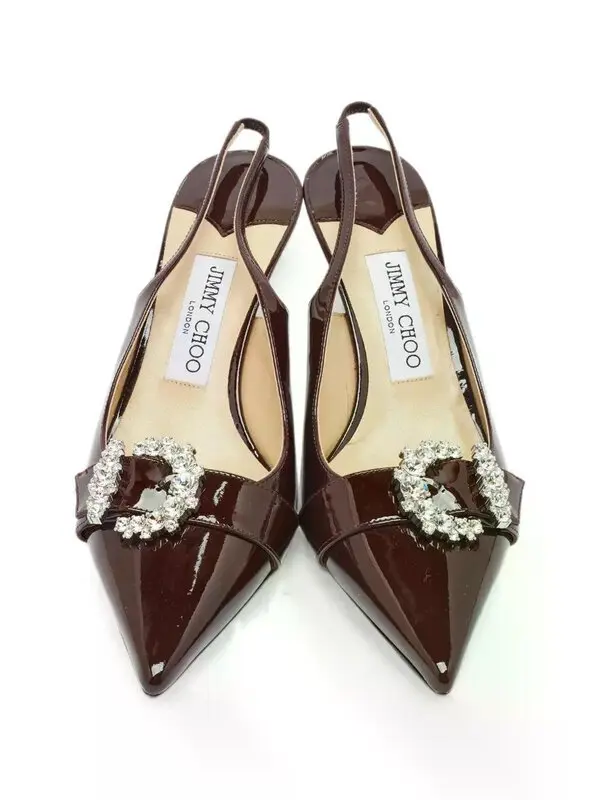 JIMMY CHOO Belinda Crystal-embellished Slingback Pumps