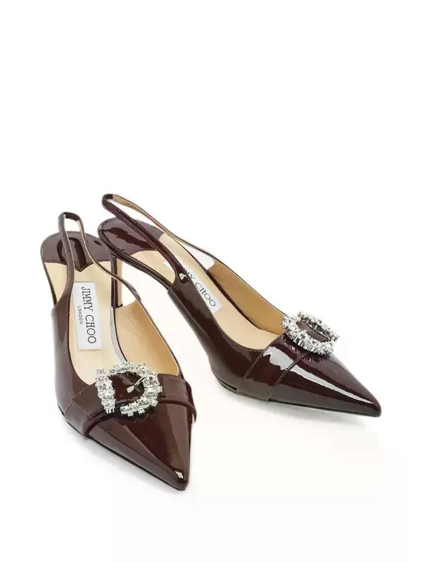 JIMMY CHOO Belinda Crystal-embellished Slingback Pumps