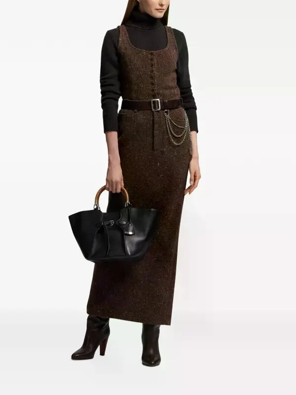 Ralph Lauren Sherry Donegal Tweed Top - Brown