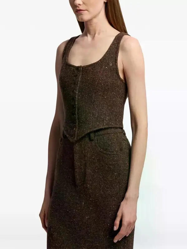 Ralph Lauren Sherry Donegal Tweed Top