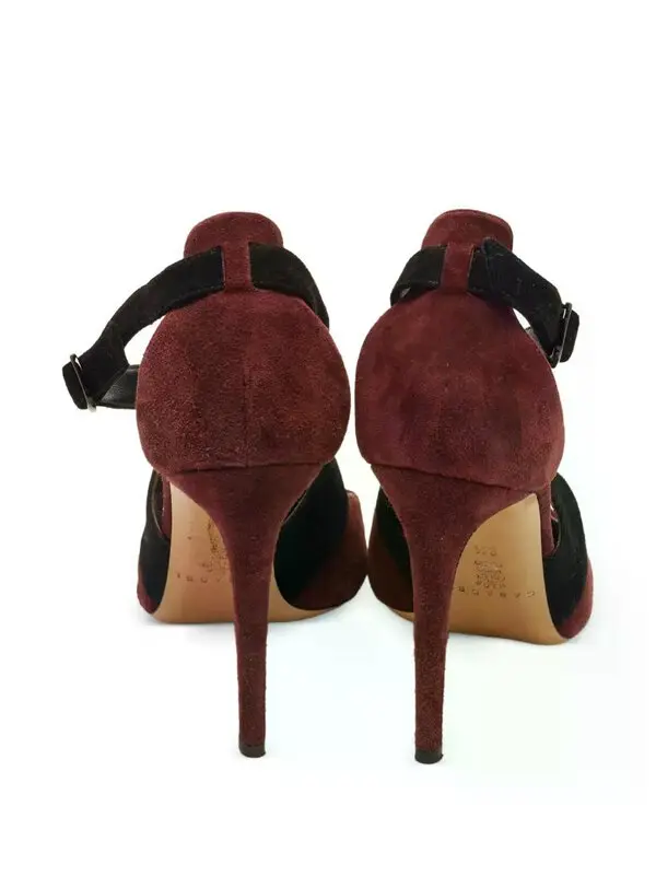 Casadei Burgundy Suede Pointed-toe Stiletto Heel Pumps