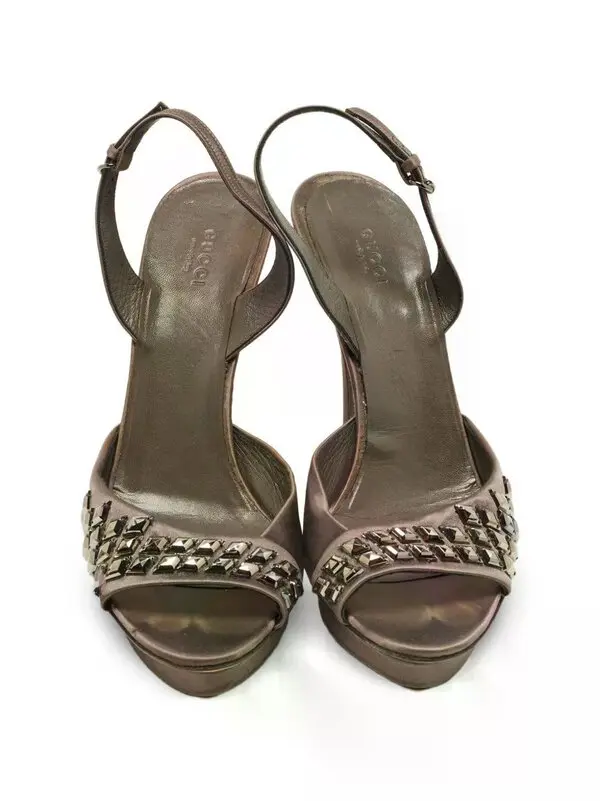Gucci Crystal-embellished Platform Stiletto Sandals