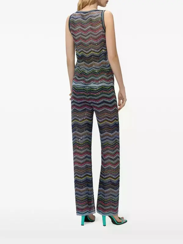 Missoni Sleeveless Chevron Viscose-blend Top