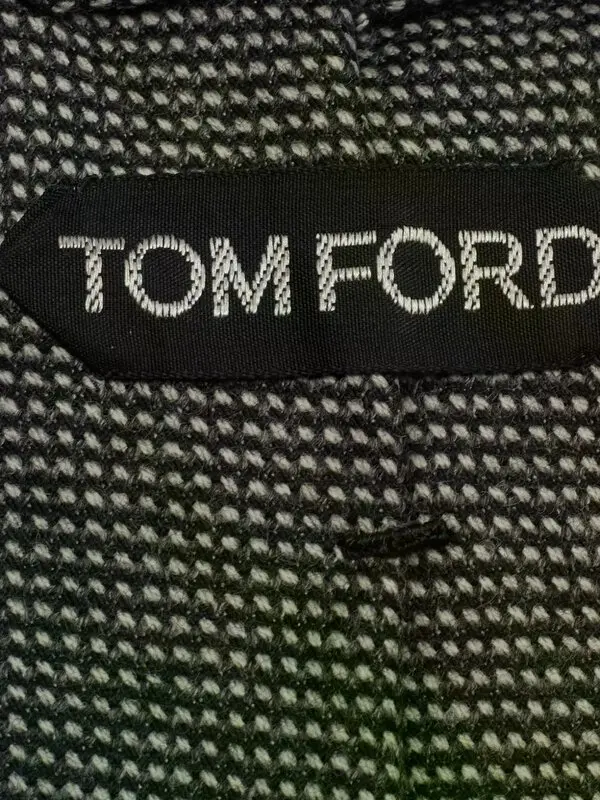 TOM FORD Patterned Jacquard Wool Tie - Grey