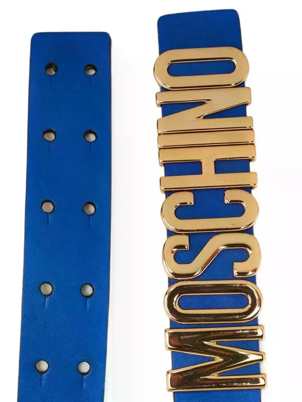 Moschino Studded Logo Waist Belt