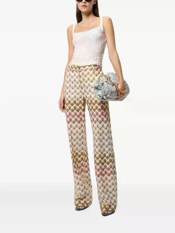 Missoni Chevron-knit Wide-leg Trousers