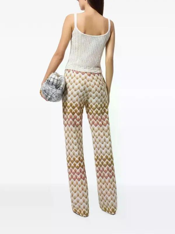 Missoni Chevron-knit Wide-leg Trousers