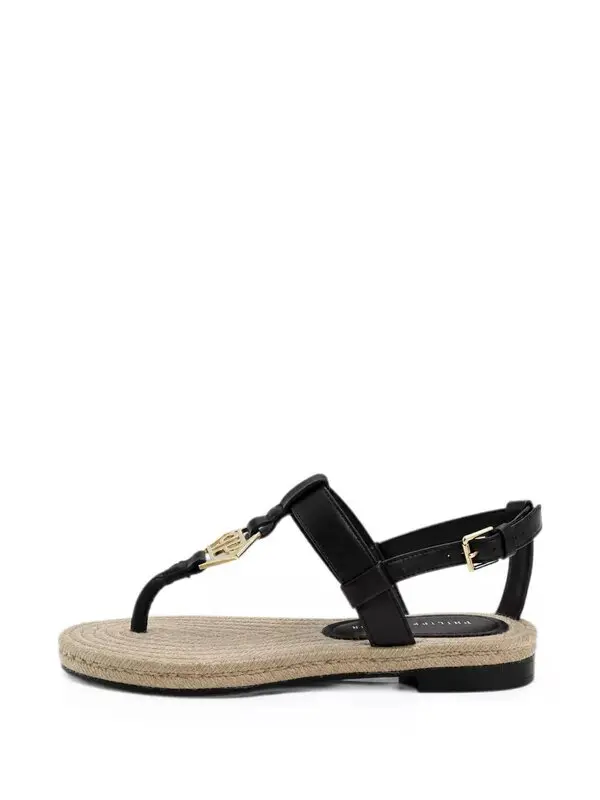 Philipp Plein Nappa Sandals Rope Hexagon