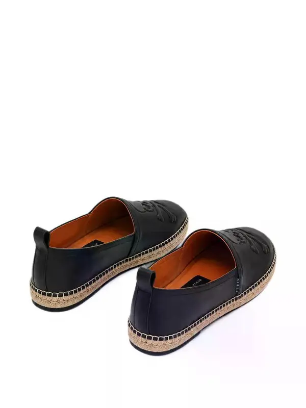Philipp Plein Nappa Leather Skull Espadrilles