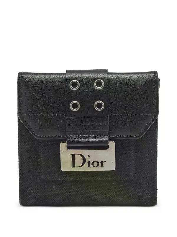 Dior 2002 Street Chic Buckle Wallet - Black