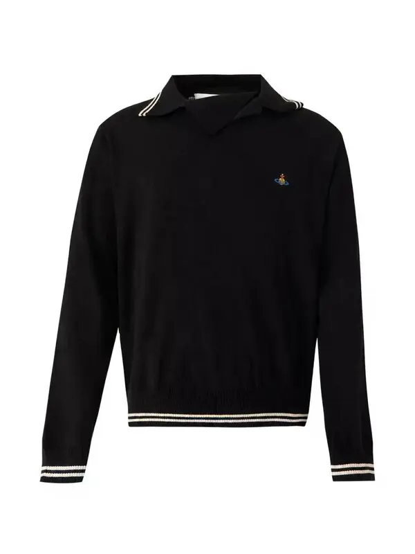 VIVIENNE WESTWOOD Doubletake Polo-collar Sweater - Black